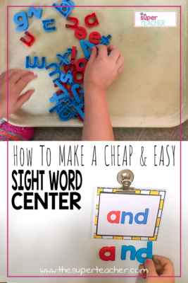 How to Make a Cheap and Easy Sight Word Center - The Super Teacher
